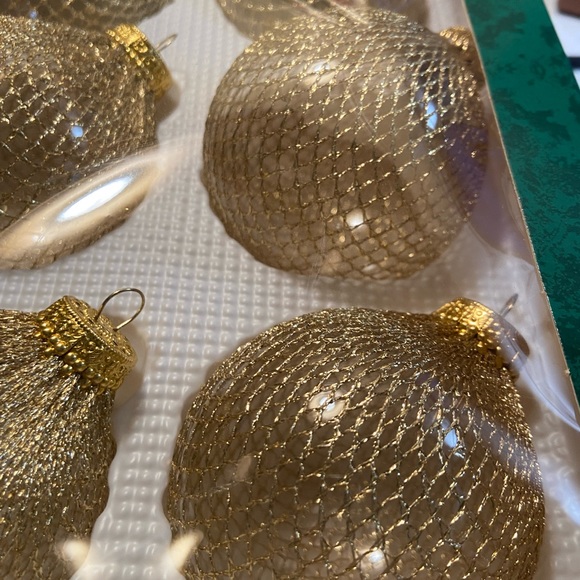 KMart | Holiday | Vintage Retired Kmart Gold Netted Glass Ball ...